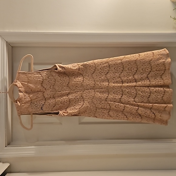 love, Fire | Dresses | Champagne Lace Cocktail Sundress Size L | Poshmark